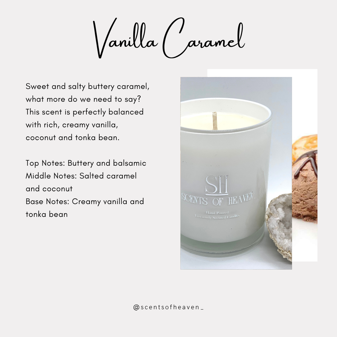 Vanilla Caramel Scented Candles Made in Melbourne | Scents of Heaven